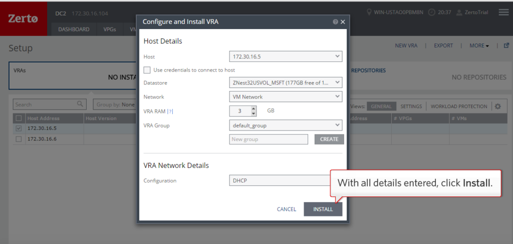 Initial Configuration of ZVR – Zerto Virtual Replication – Blog by Jay ...