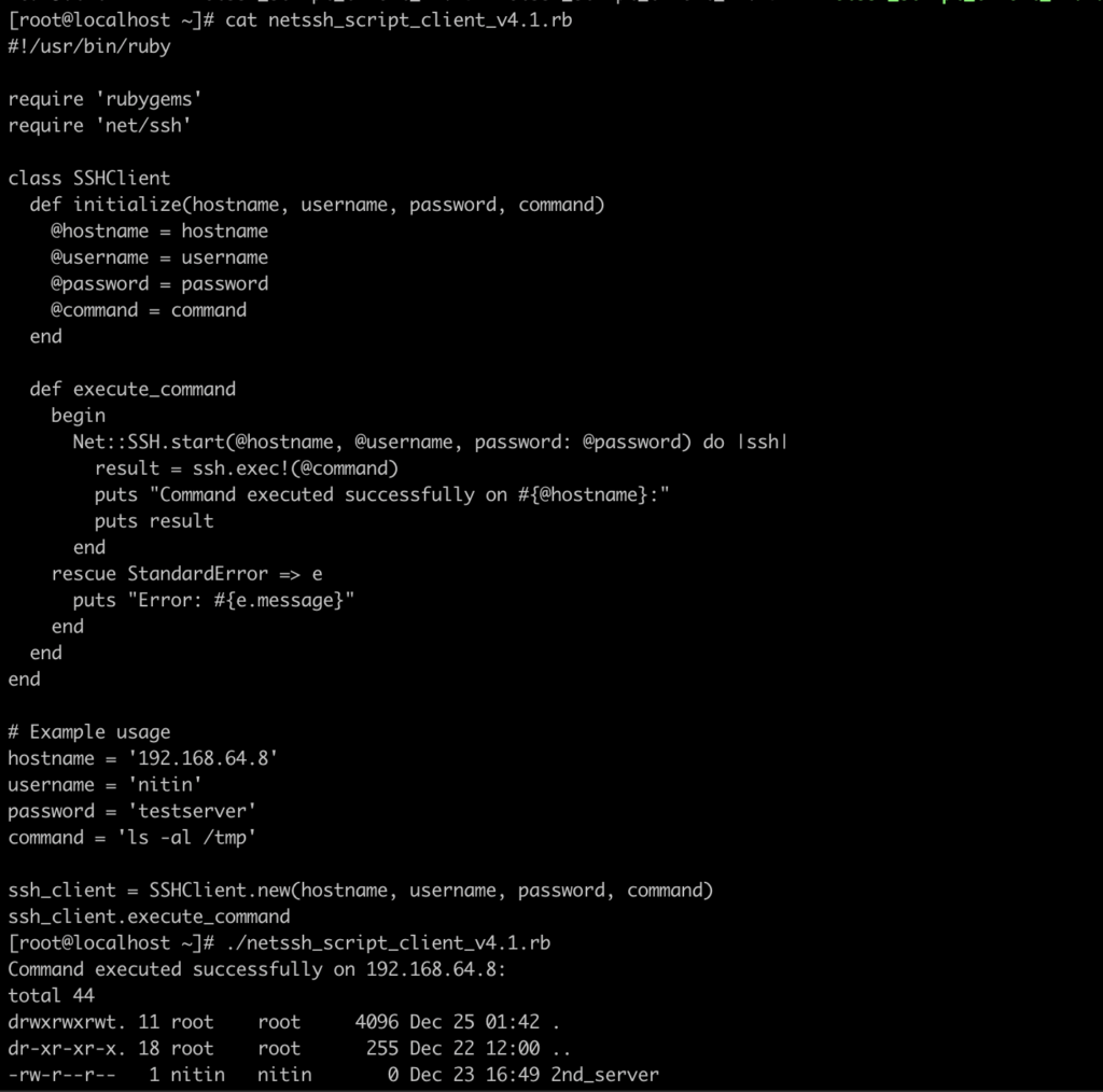 Basic NetSSH connection using Ruby – Blog by Jay Mutkawoa (Nitin)